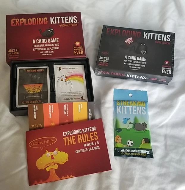 EXPLODING KITTENS ORIGINAL Edition & Exploding Kittens NSFW Plus ...