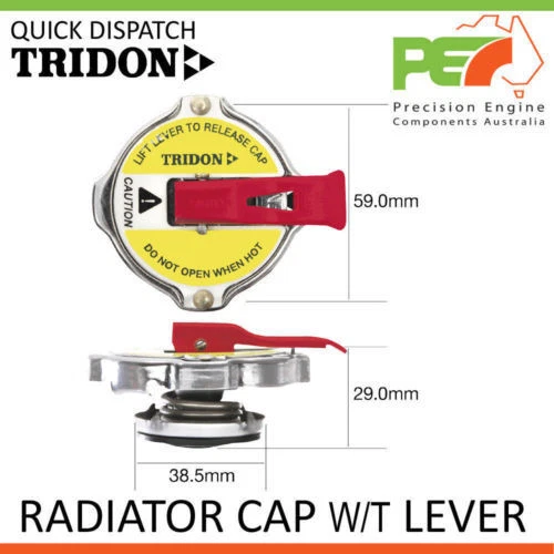 TRIDON RADIATOR CAP W/ Liver To Suit Toyota Hilux (Diesel) LN40 - LN55 ...