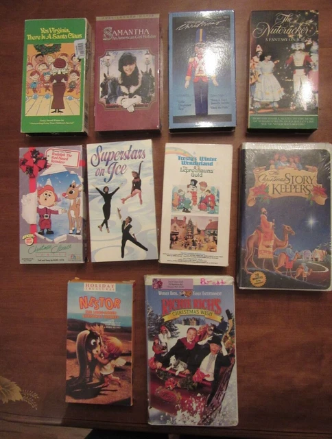 10 CHRISTMAS VHS VIDEOS~STORYKEEPERS~NUTCRACKER FANTASY ICE~NESTOR 90s ...