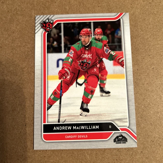 CARDIFF DEVILS BLINDSIDE Trading Cards. 2024/25. Andrew MacWilliam. B7 ...