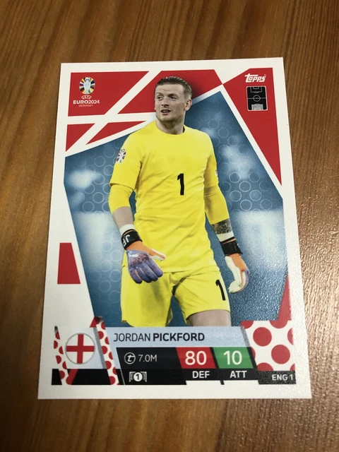 CARTA JORDAN PICKFORD Euro 2024 Match Attax Inghilterra nuova e carta ...