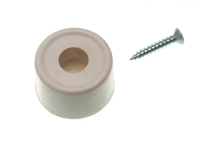 NEUF 10 X Blanc Caoutchouc Rond Butoir de Porte Tampon Supports 35mm ...