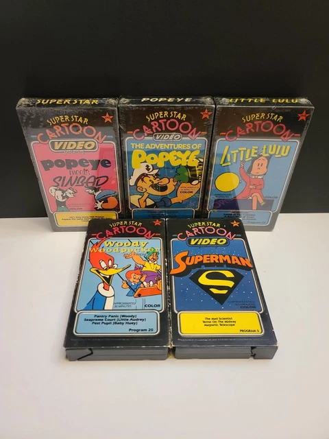 VINTAGE 1980'S VHS Collectible SUPER STAR CARTOONS Set Of 5 Tapes £26. ...