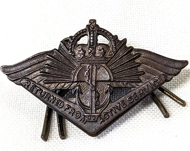 WW2 AUSTRALIAN ARMY Returned from Active Service Badge RASB #223149 £28 ...