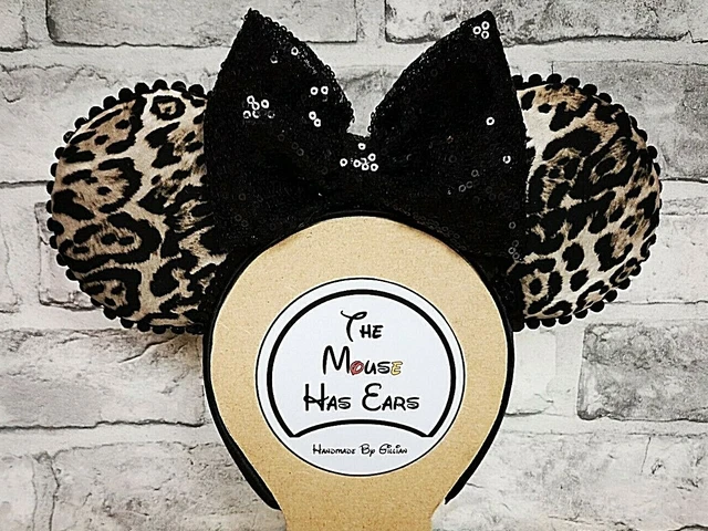 CUSTOM DISNEY MICKEY Mouse ears - Snow Leopard Animal Print Animal ...