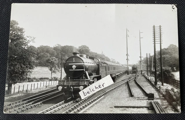 GNR LNER GREENWOOD Class H4 Loco 1002 Passing Train In Siding H G Tidey ...
