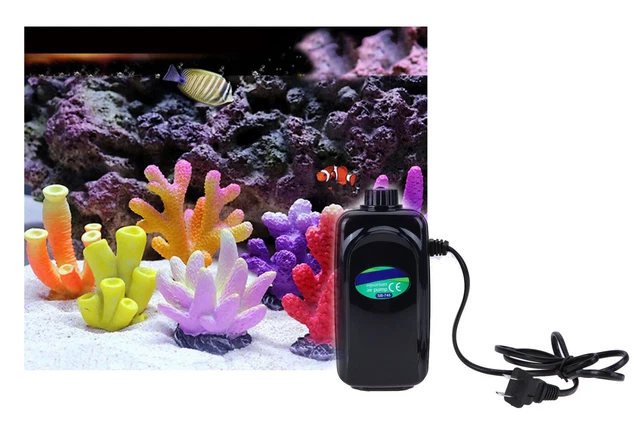 POMPA D'ARIA ACQUARIO 8w ossigeno 2x3.5L/min Aeratore Bolle DN-748 EUR ...