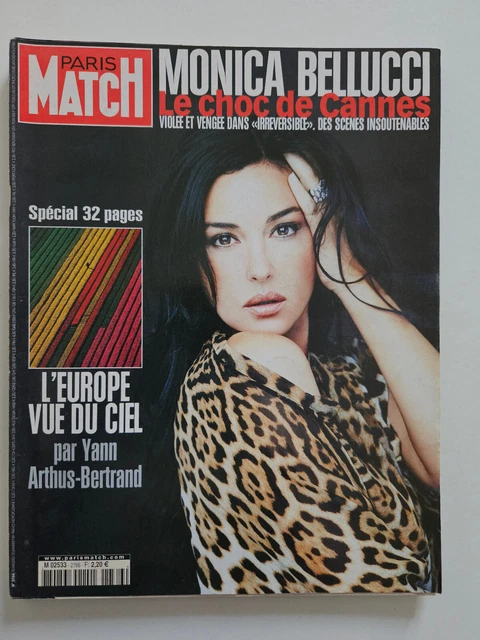 MAGAZINE REVUE PARIS MATCH N°2766 30 mai 2002 Monica Bellucci EUR 14,00 - PicClick FR