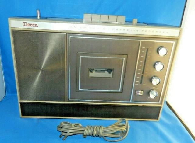 DECCA DTP-195 AM/FM Cassette Recorder Radio 15 Transistor Portable ...