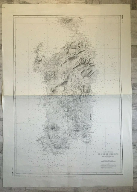 GENERAL GEOGRAPHIC MAP of the Island of Sardinia Hydrograph Cornelis ...