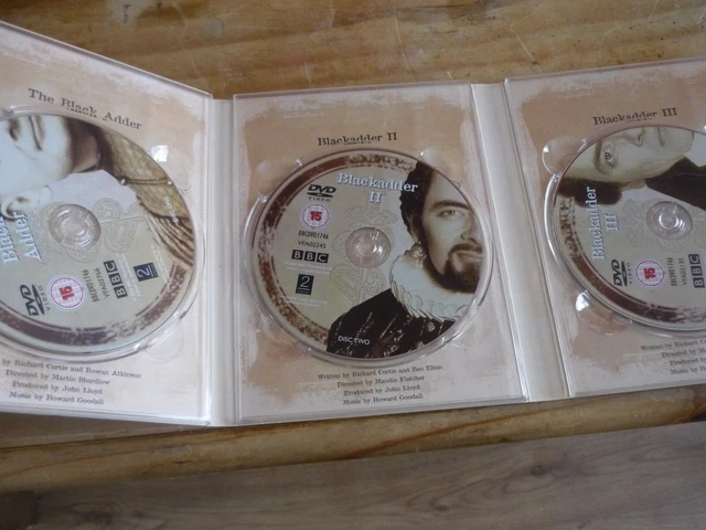 DVDS BOXED SET Blackadder Rowan Atkinson, Six Discs All Exc. Cond. Free ...