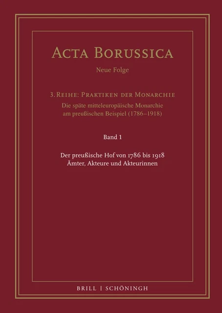 ANJA BITTNER (HG.) Bärbel Holtz ( Der Preuaische Hof Von 1786 Bis (Relié) EUR 318,40 - PicClick FR