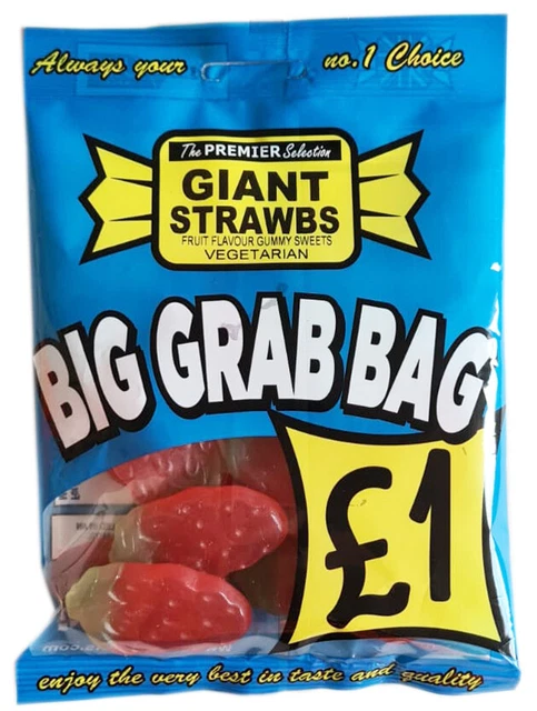 10 X 120G Giant Strawbs Gummy Sweets Grab Bags HALAL £9.99 - PicClick UK