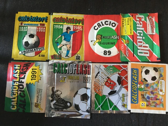 LOT 8 PACKETS Figurine Edis Calciatori 1984/1985/89/90/91/92/93/94 No ...