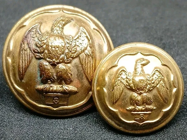 ROYAL IRISH FUSILIERS Regiment Officers Military Buttons (Large ...