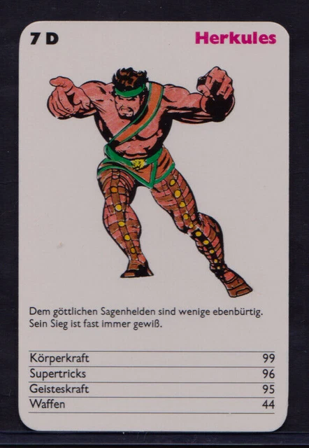 1977 GERMAN HERCULES/HERKULES Marvel Superheroes Card EX/NM+ $25.00 ...