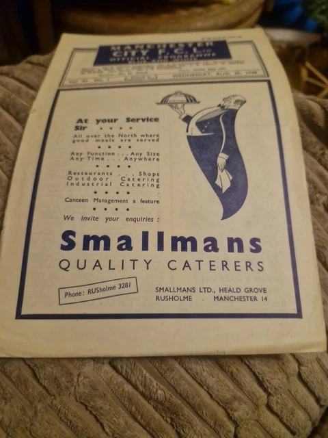 MANCHESTER CITY V Preston 25.8.1948 Matchday Programme £6.52 - PicClick UK