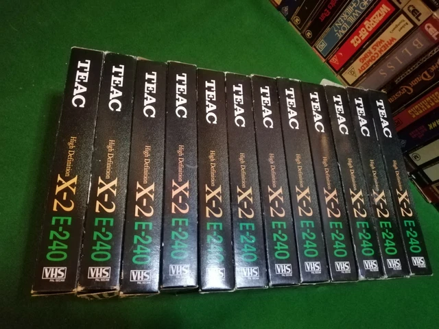 USED TEAC 4 Hour VHS Video Tapes for Vhs Video Recorders - 1 Lot of 12 ...
