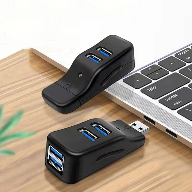MINI MULTIPORT ADAPTER High Speed Splitter Expander U Disk Reader USB 3 ...