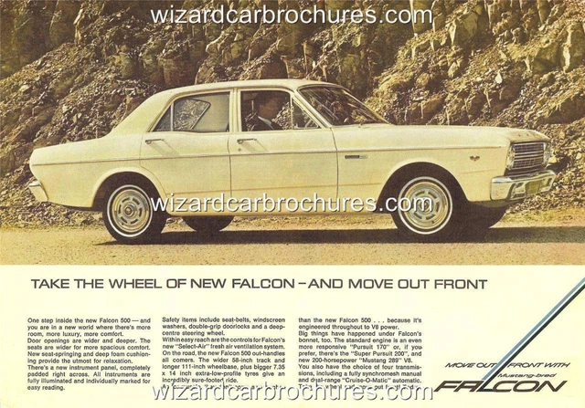 1966 FORD FALCON Xr A3 Poster Ad Sales Brochure Advertisement Advert ...