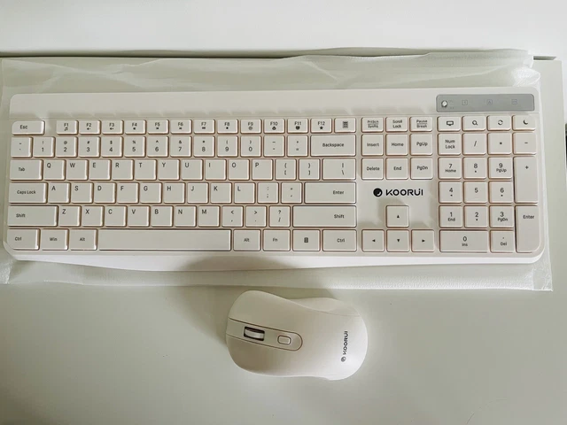 KOORUI WIRELESS FULLSIZE Keyboard and Mouse Combos,2.4g usb Silent ...