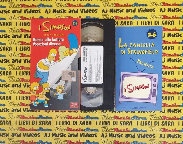 VHS CARTONATA I SIMPSON 26 TERZA STAGIONE 2001 FOX BONGO + LIBRETTO ...