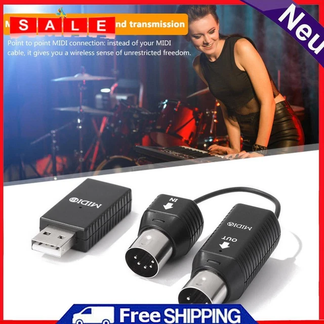 2.4G MIDI WIRELESS Guitar System Audio Receiver Transmitter for ...