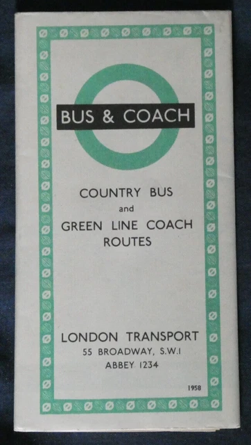 MAP OF COUNTRY Bus and Green Line Coach routes 1958 £1.99 - PicClick UK