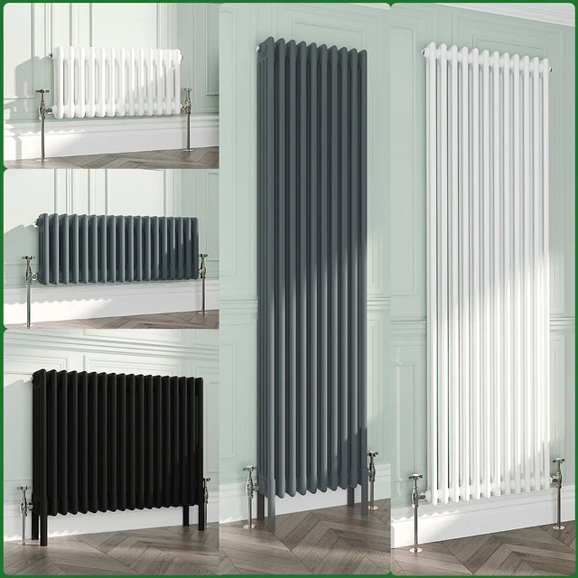 TRADITIONAL 2 3 4 Column Cast Iron Style Radiator Vertical Horizontal ...
