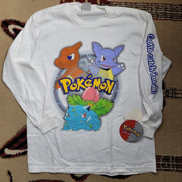 VINTAGE NINTENDO POKEMON Gotta Catch 'em All Youth Large Long Sleeve ...
