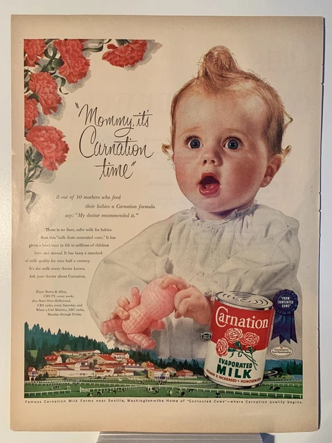 1950S CARNATION EVAPORATED Milk - Magaizine Ad $18.99 - PicClick CA