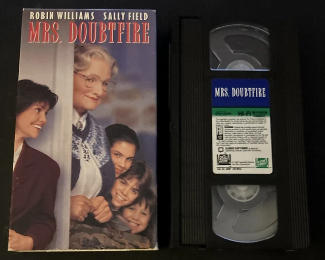 MRS. DOUBTFIRE VHS Robin Williams Sally Field Pierce Brosnan Harvey ...