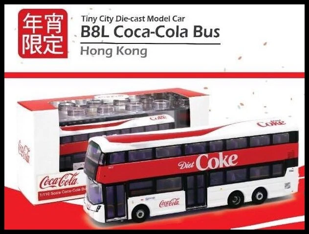 TINY KMB VOLVO B8L 12m BUS COCA COLA DIET COKE 1/110 NEW LIMITED £15.42 ...