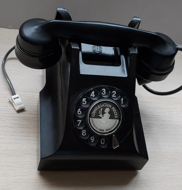 VINTAGE 1950S BAKELITE Telephone Rotary Dial Converted BT £32.00 ...
