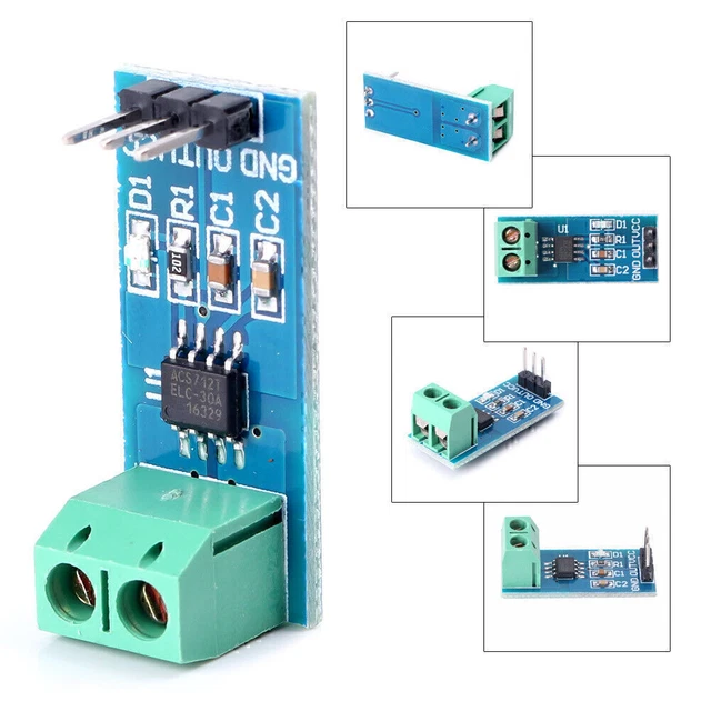 DESIGN 30A RANGE Current Sensor Module ACS7125A ACS712 Module For ...