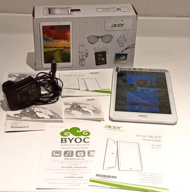 ACER ICONICA WHITE Tablet 8w w1-810 16DZ Intel 1330 MHz 1024Mb 32GB 1GB ...