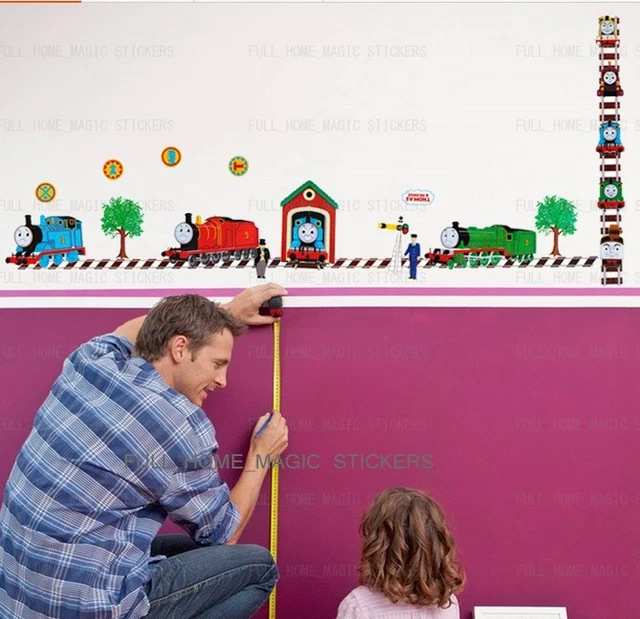 THOMAS THE TANK Engine Kids Wall Stickers Large Baby Nursery Decor Art ...