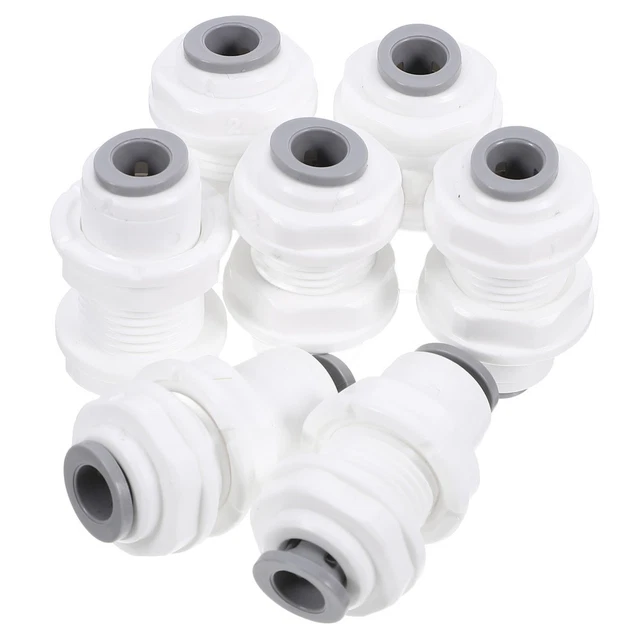 12 PCS PLASTIC Fitting Adapter 1/4 Inch Quick Connect for Water Pipe ...