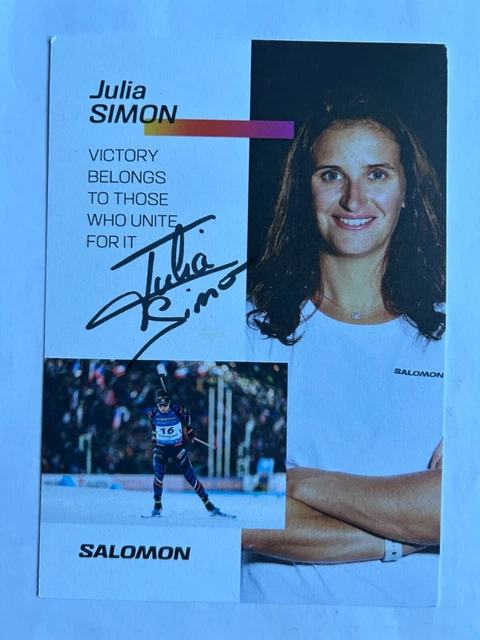 ORIGINAL SIGNIERTE AUTOGRAMMKARTE Olympia Biathlon Julia Simon EUR 2,00 ...