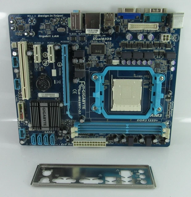 GIGABYTE AMD AM3 Dt Desktop Motherboard System Board Ga-M68Mt-S2 £24.00 ...