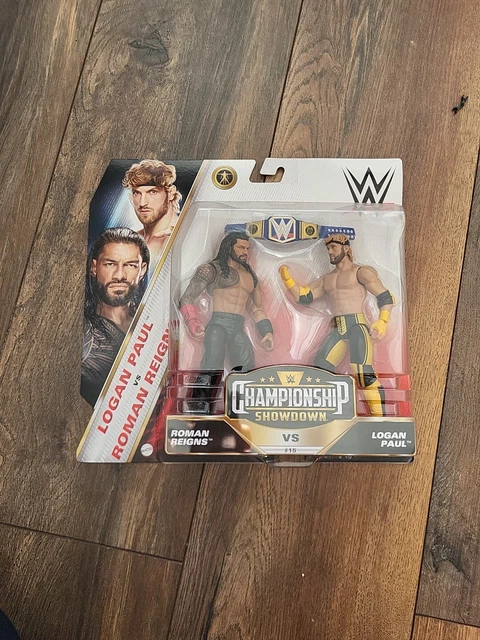 WWE CHAMPIONSHIP SHOWDOWN Roman Reigns vs Logan Paul Action Figure ...