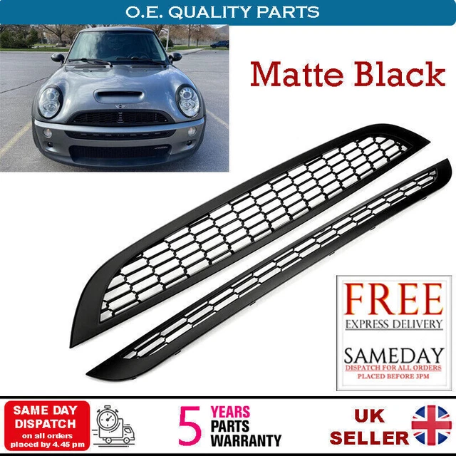 BLACK JCW/AERO STYLE Front Bumper Bonnet Mesh Grille for BMW Mini R50 ...