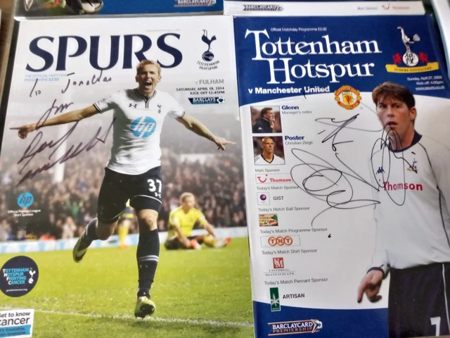 TOTTENHAM HOTSPUR SIGNED Programme Collection (21) £10.77 - PicClick UK