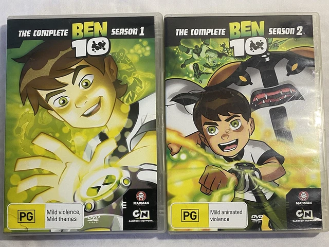 BEN 10 COMPLETE Cartoon Network Animated TV Series Seasons 1 2 DVD FREE ...