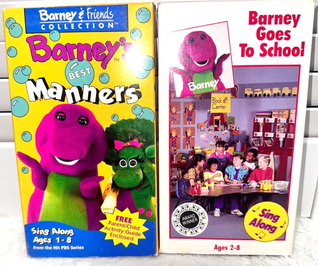 VTG BARNEY VHS Tape Lot Barney's Manners Barney Goes to School EUR 8,85 ...