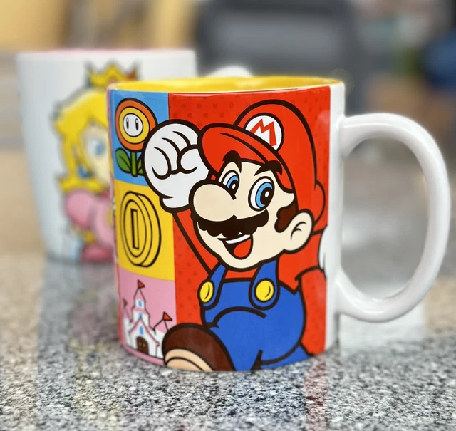 SUPER NINTENDO WORLD Mario Peach Bowser Luigi Toad Mug Cup Universal ...