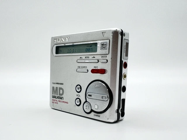 SONY MINIDISC PLAYER Recorder MD MZ-R70 Walkman Mini Disc Player Silber ...
