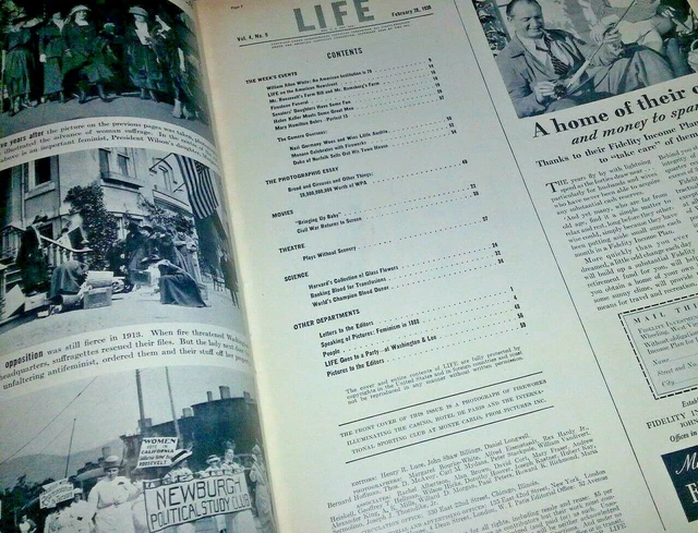 FEBRUARY 28, 1938 LIFE Magazine historical ad 1930s adds ads FREE SHIP ...