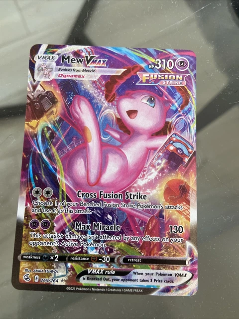 POKEMON - FUSION Strike - Mew Vmax (Alternate Art Secret) - 269/264 - NM EUR 95,20 - PicClick DE