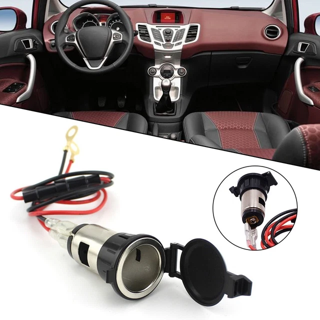 EASY INSTALL 12V Power Socket Outlet with Wiring for Cars Boats ...